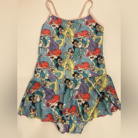 Disney | Swim | Disney Princess Print Swimsuit With Pink Trim Size 9 ...